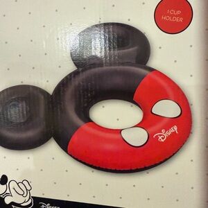 Disney | Other | Disney Mickey Mouse Red And Black Swim Ring With Cup ...
